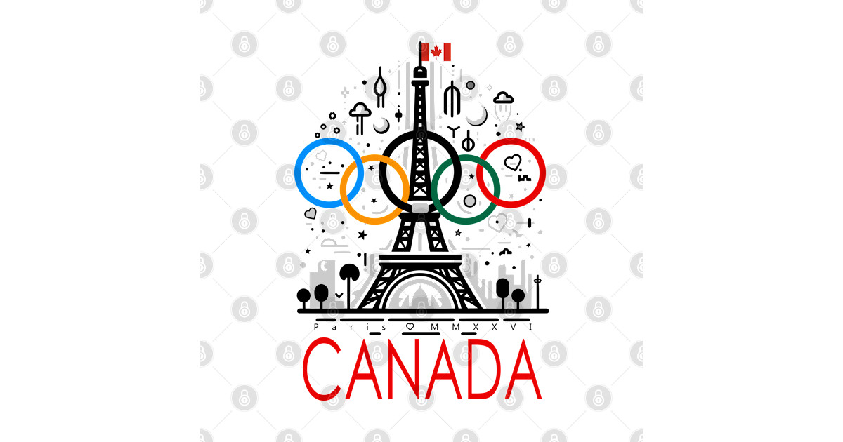 Team Canada. Paris 2024 Olympic theme.fanart - Olympics 2024 - T-Shirt ...