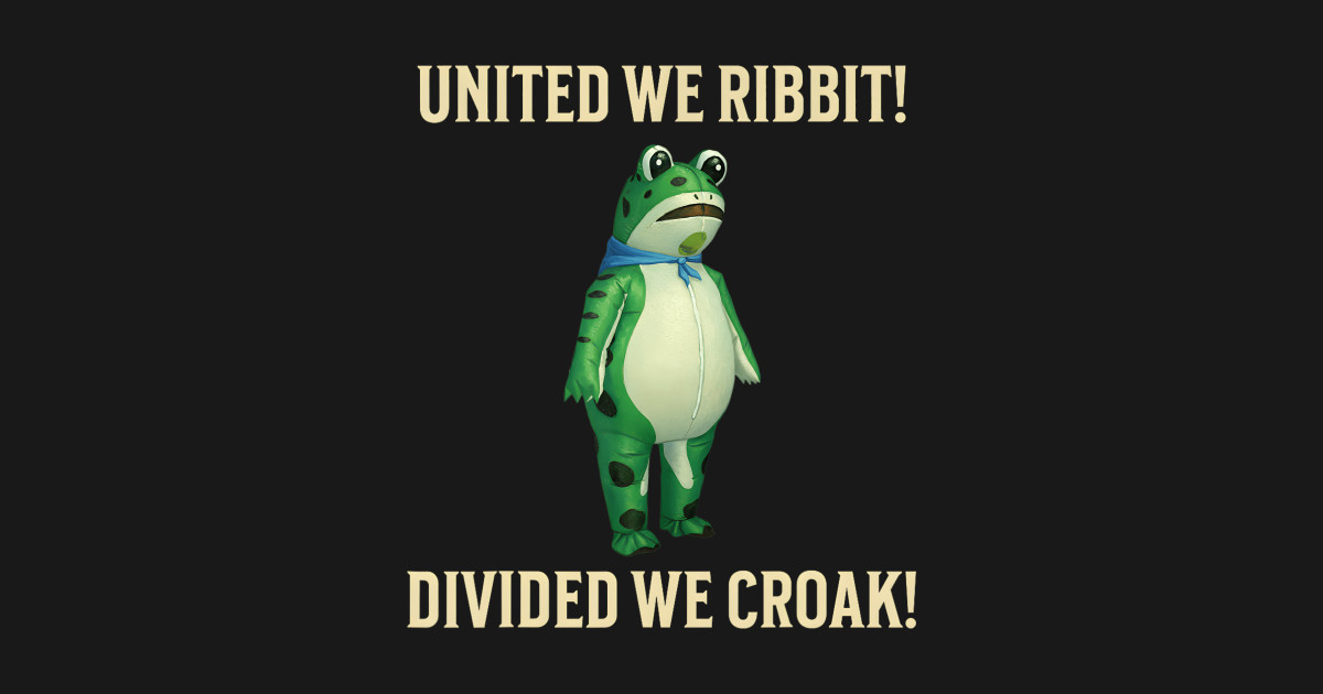 United We Ribbit Divided We Croak Frog Of Portland - Portland Frog ...