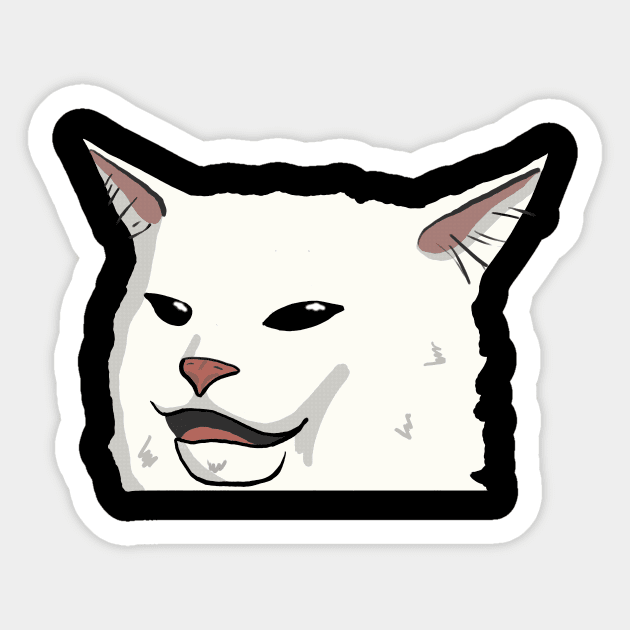 Smudge Table Cat Meme - Smudge The Cat - Sticker | TeePublic