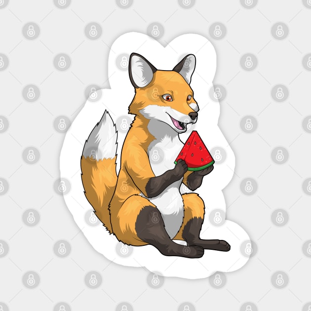 Fox Watermelon Fruit - Fox - Magnet | TeePublic