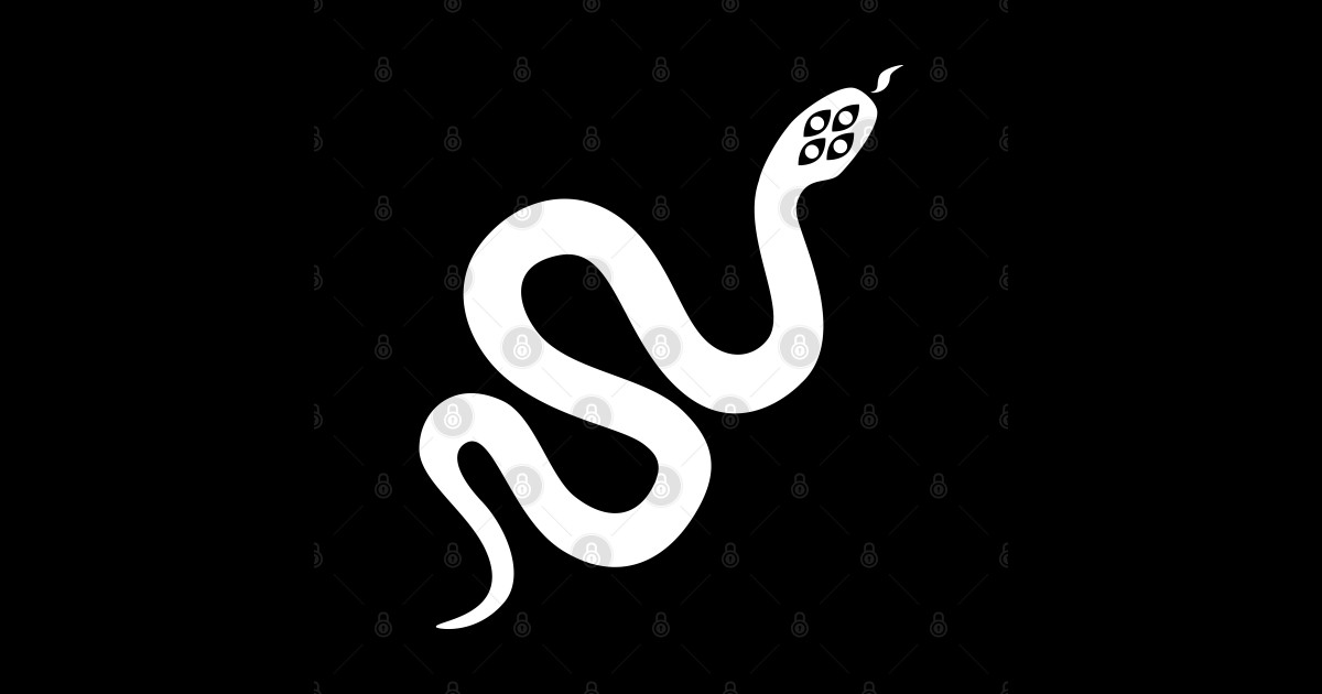 Cursed Snake - White - Horror - Sticker | TeePublic