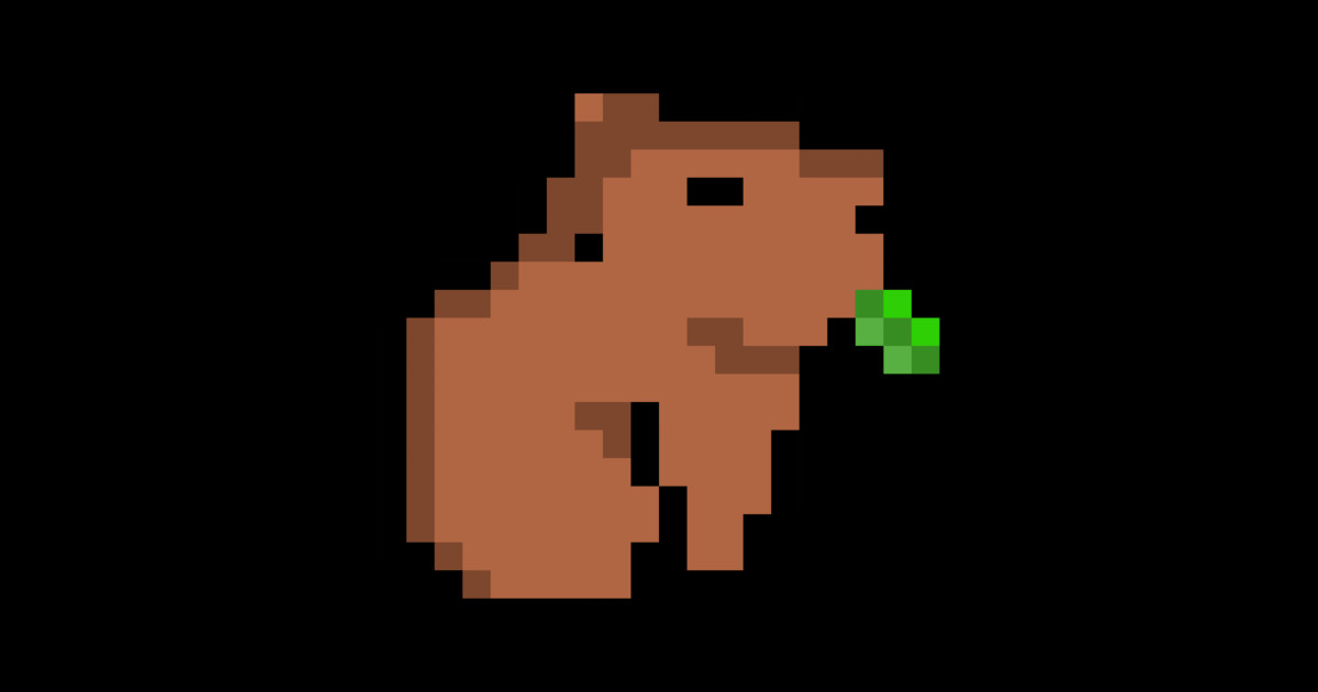 capybara pixel art - Capybara - Sticker | TeePublic