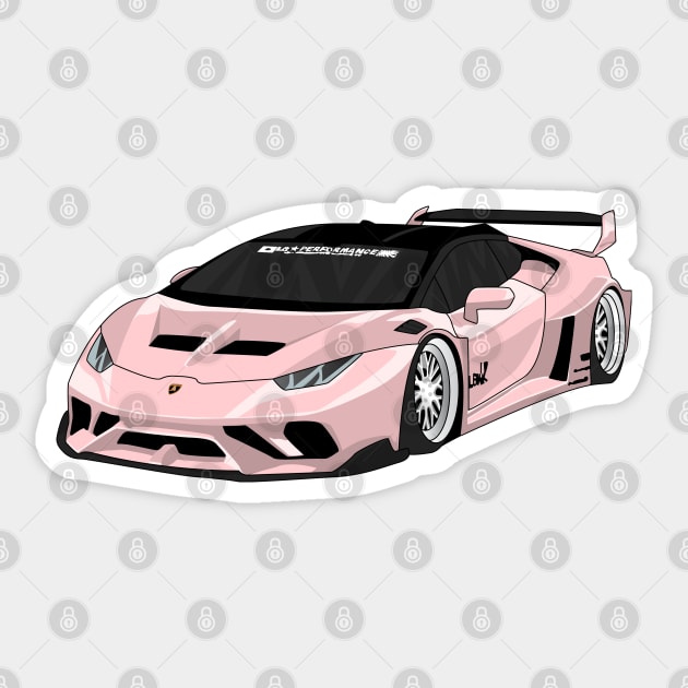 lamborghini huracan PINK - Lamborghini Huracan - Sticker | TeePublic