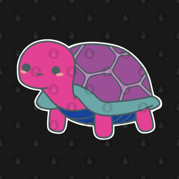 Bi Pride Turtle / Tortoise | Cute Design in Bisexual Flag Colors - Bi ...