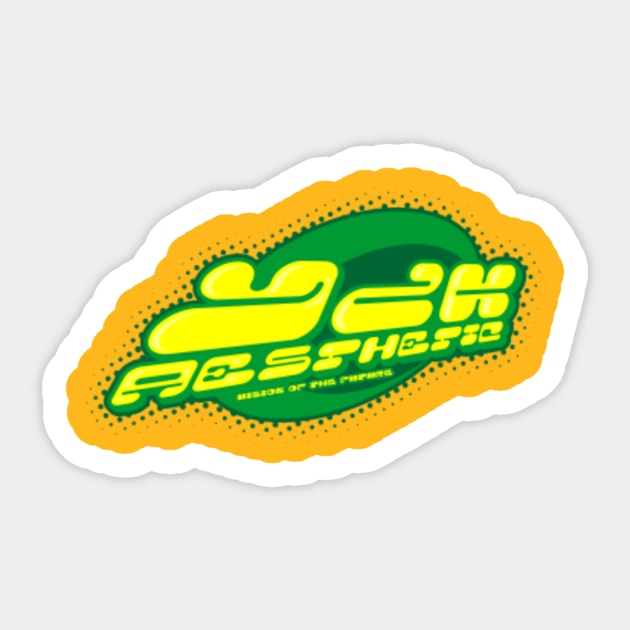 y2k aesthetic GREEN/YELLOW - Y2k Aesthetic - Sticker | TeePublic