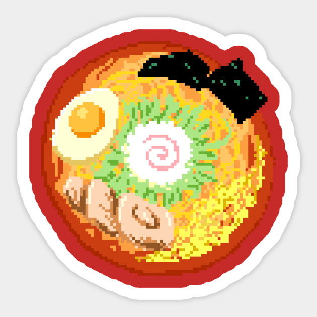 Ramen Pixel Art - Ramen - Sticker | TeePublic