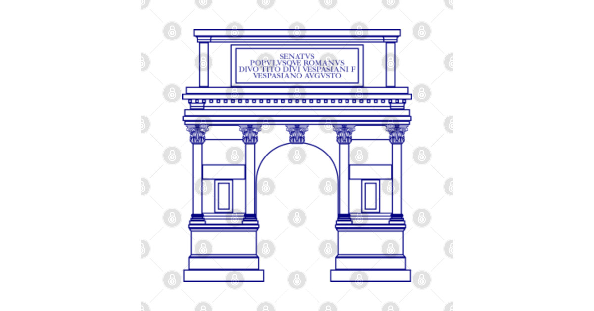 Arch of Titus (white and blue) - Arch Of Titus - T-Shirt | TeePublic