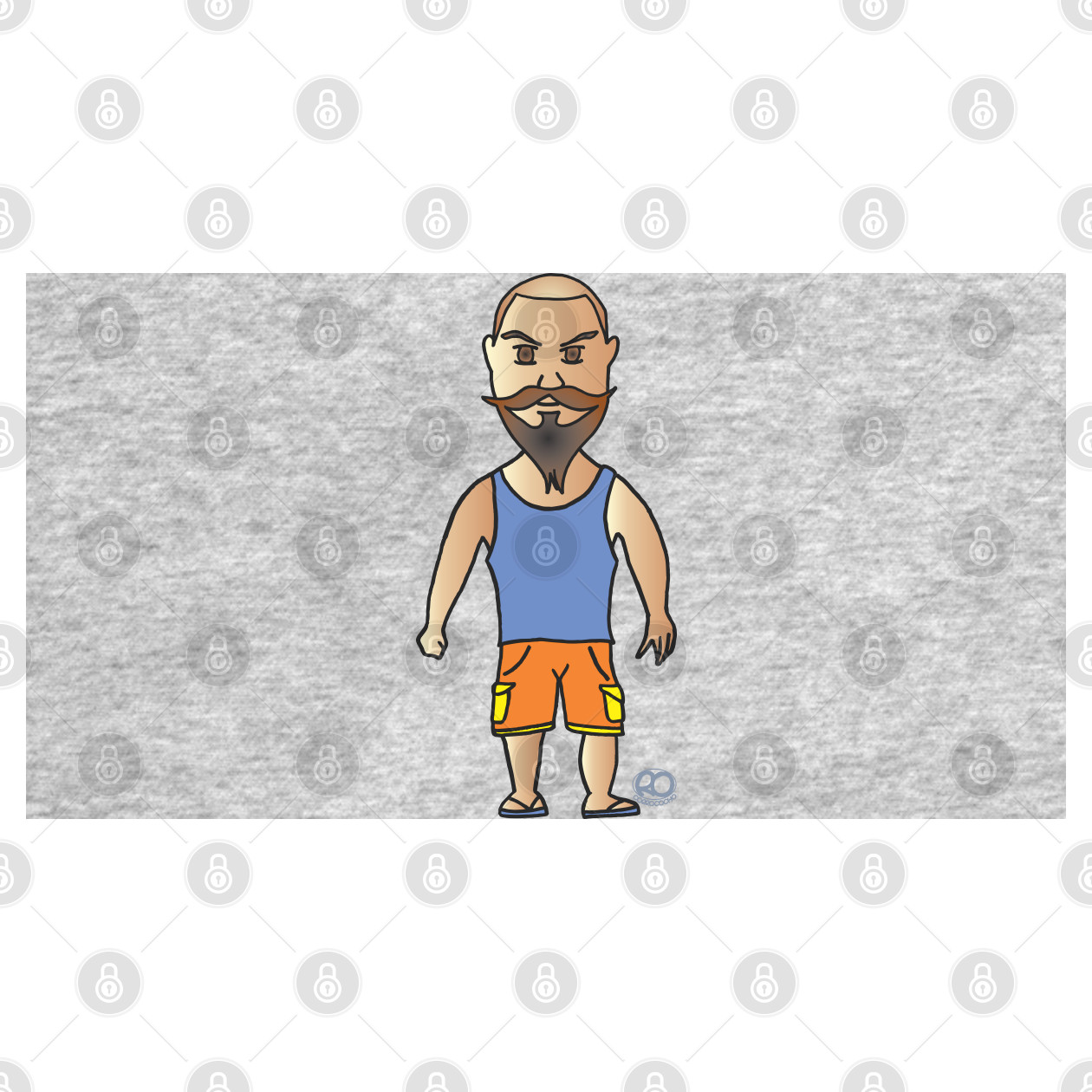 Bigos body - Cartoon Caricatura Bigote Mustache - T-Shirt | TeePublic