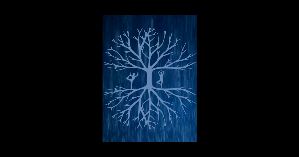 Grounded Trees and Humans Yoga Rain Graphic - Tree - Sticker | TeePublic