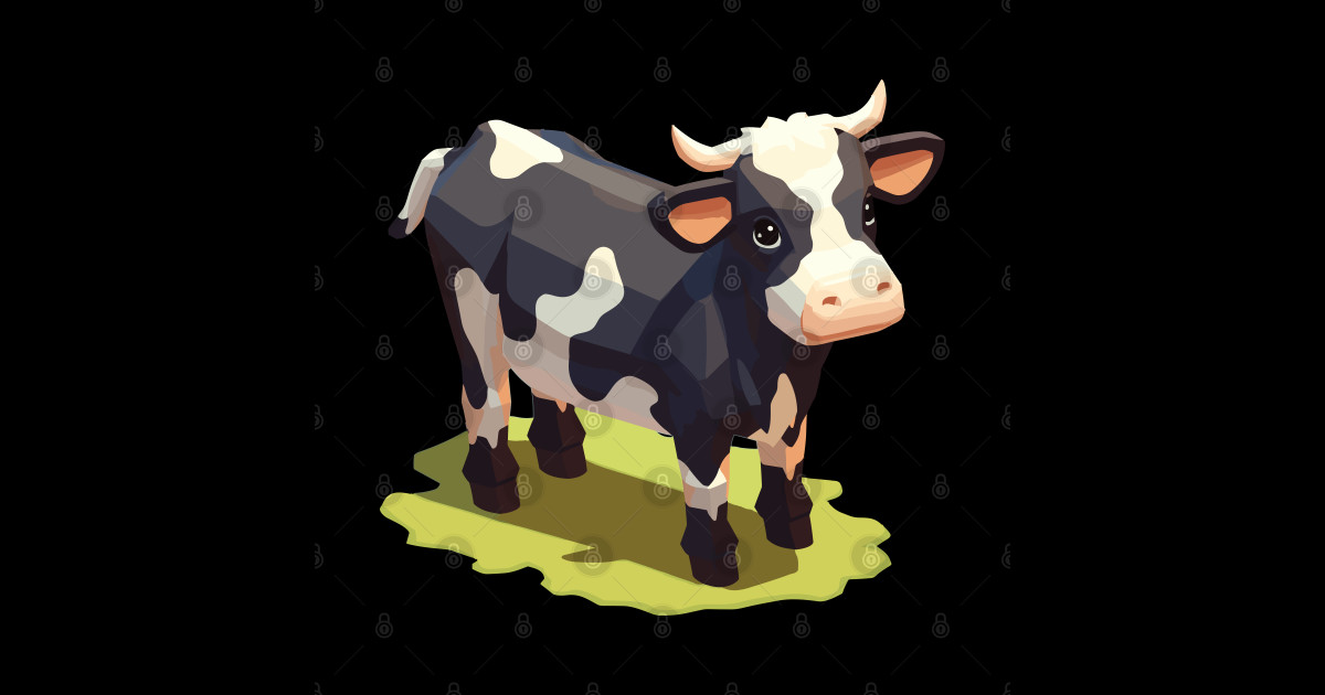 Udderly Cute Chubby Chibi Isometric Cow - Udderly Cute Chubby Chibi ...