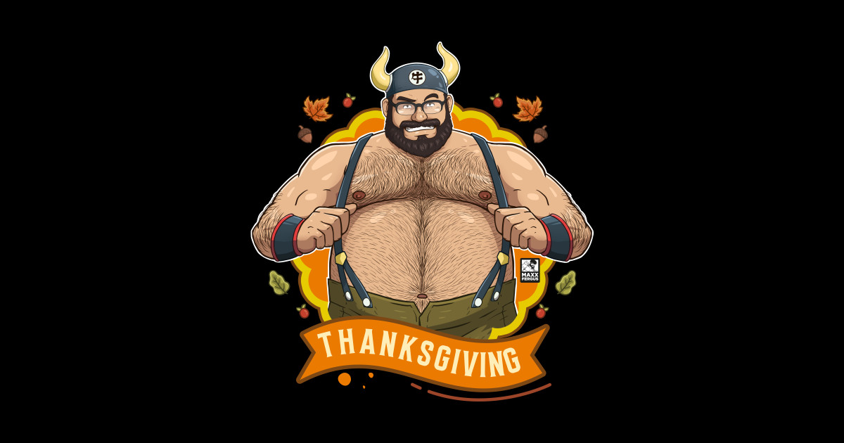 Ox-Bear Thanksgiving - Gay Thanksgiving - Sticker | TeePublic