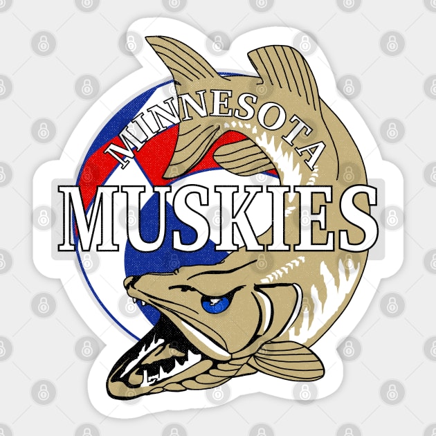 Defunct Minnesota Muskies ABA Basketball - Minnesota - Sticker | TeePublic