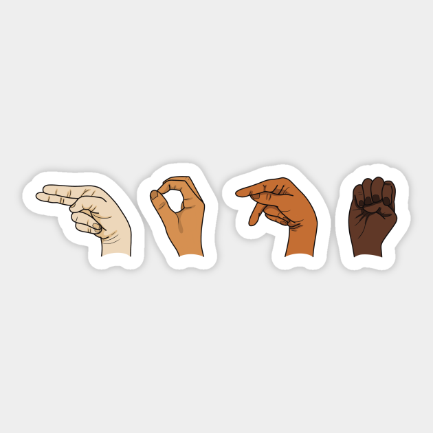 Hope depicted in sign language - Hope - Sticker | TeePublic