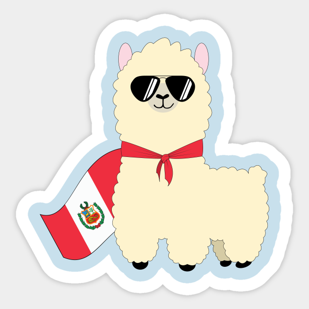 Peruvian Llama - Peru Llama - Sticker | TeePublic