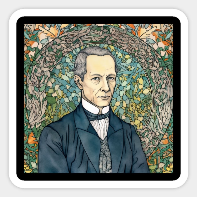 Immanuel Kant drawing - Art Nouveau - Sticker | TeePublic
