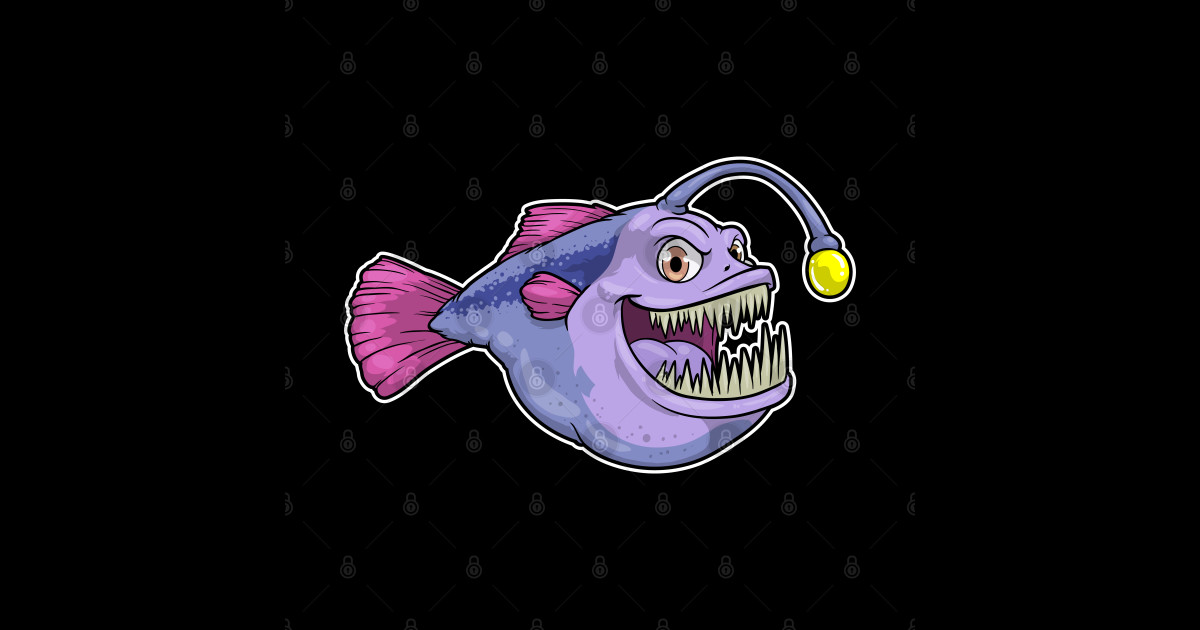 Angler Fish - Angler - Sticker | TeePublic
