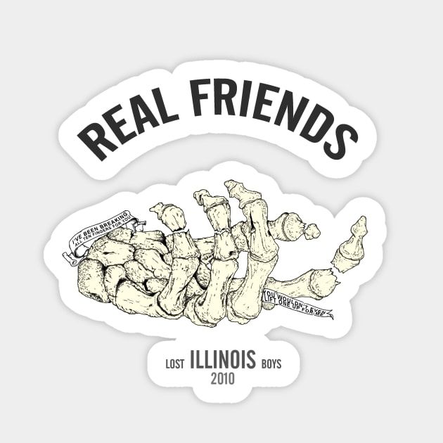 real friends illustration - Real Friends - Sticker | TeePublic