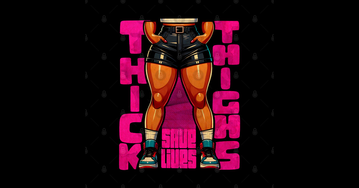 Thick Thighs Save Lives - Thigh Highs - Sticker | TeePublic