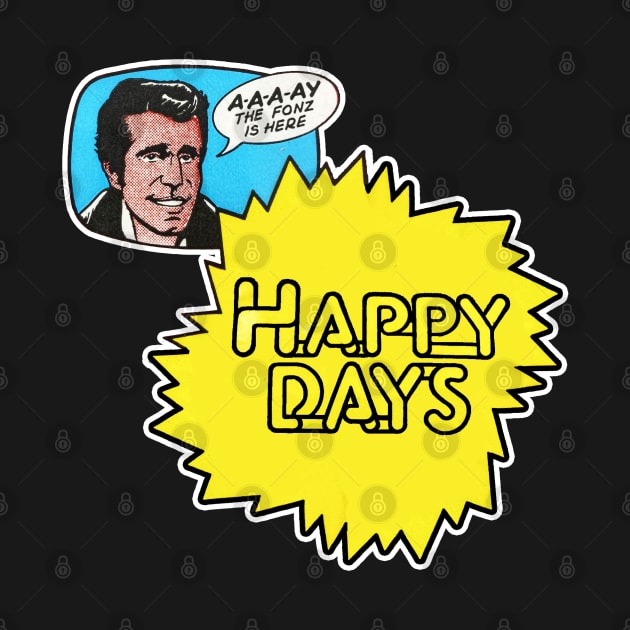 The Fonz on Happy Days Trading Cards - Happy Days - T-Shirt | TeePublic