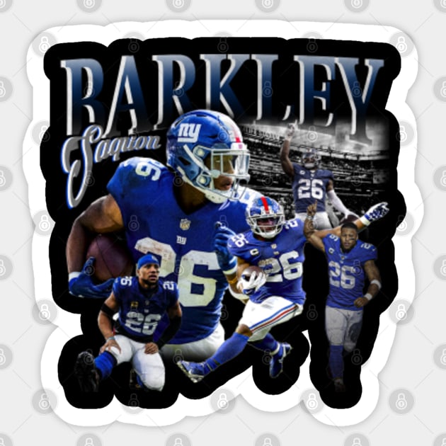 Saquon Barkley Vintage - Saquon Barkley - Sticker | TeePublic