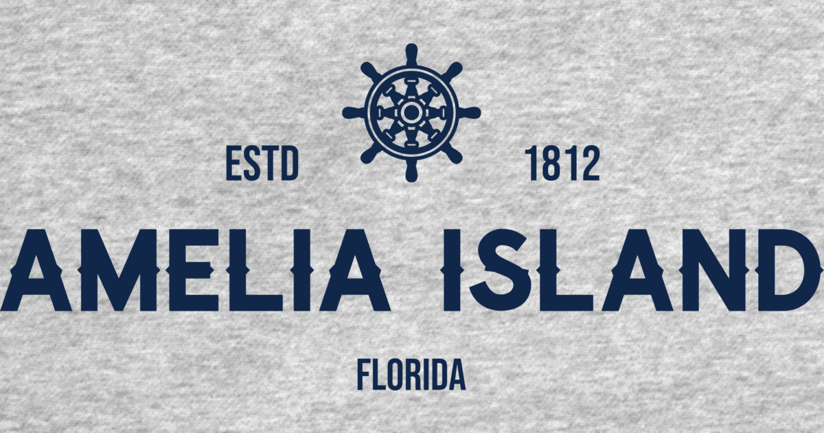 Amelia Island Florida Vintage Navy - Amelia Island Florida - T-Shirt ...