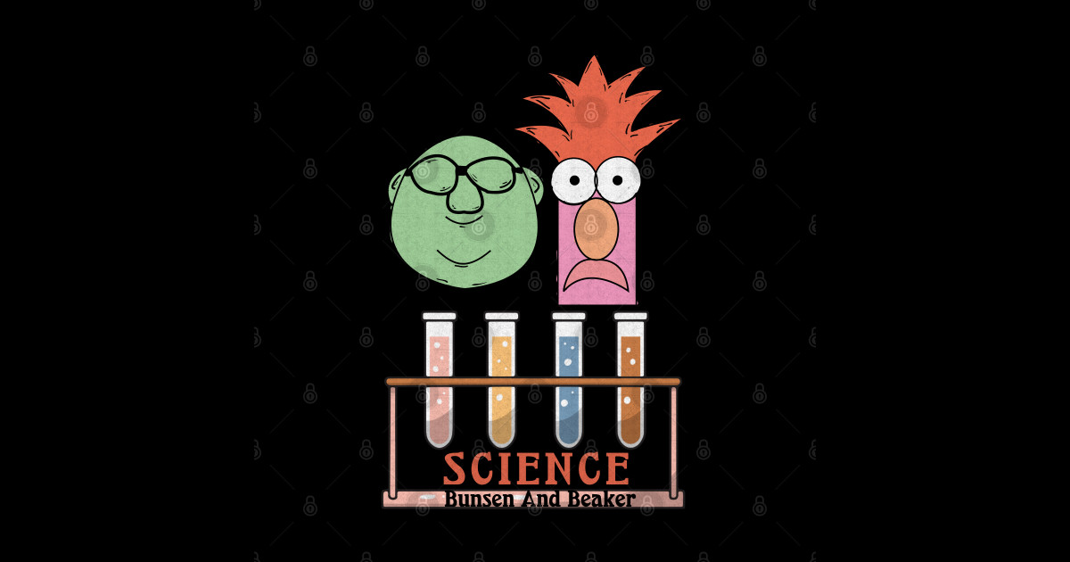 SCIENCE // Bunsen And Beaker - Bunsen - Sticker | TeePublic