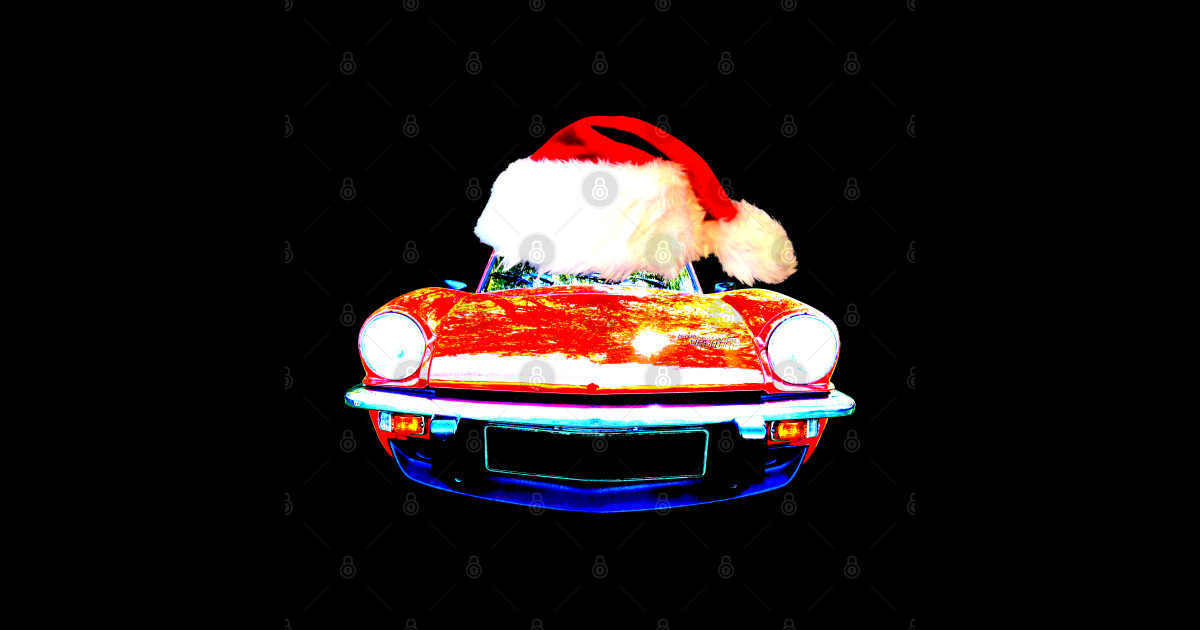 Triumph Spitfire classic car Christmas hat edition - Christmas ...