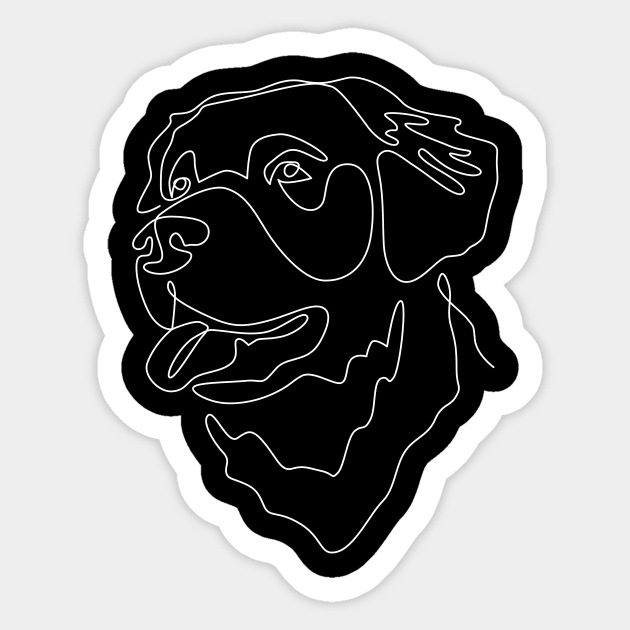 German Shepherd one line - German Shepherd Dog - Sticker | TeePublic