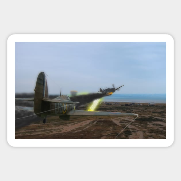 Hurricane Dogfight - Hurricane - Sticker | TeePublic