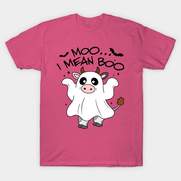 Cute Halloween Cow Ghost - Moo I Mean Boo - Halloween Cute Spooky Cow ...
