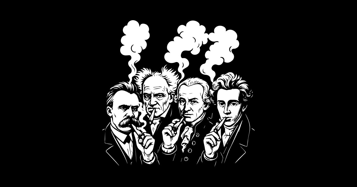 Modern philosophers are smoking weeds. - Philosophy - Sticker | TeePublic