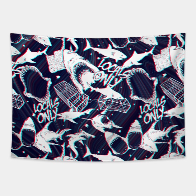 Locals Only - Sharks - Tapestry | TeePublic