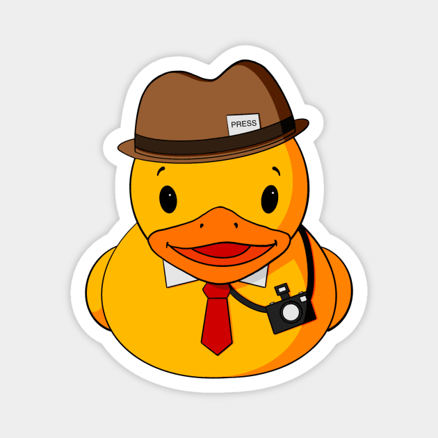 Press Reporter Rubber Duck - Rubber Duckie - Magnet | TeePublic