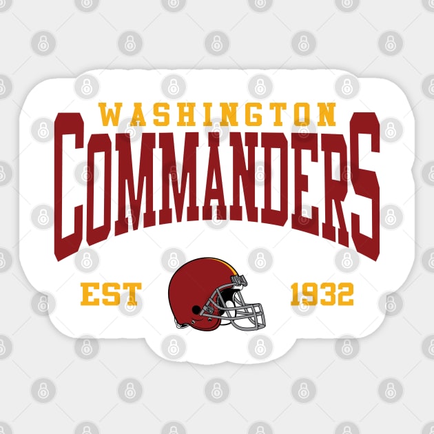 Retro Washington Football - Washington Commanders - Sticker | TeePublic