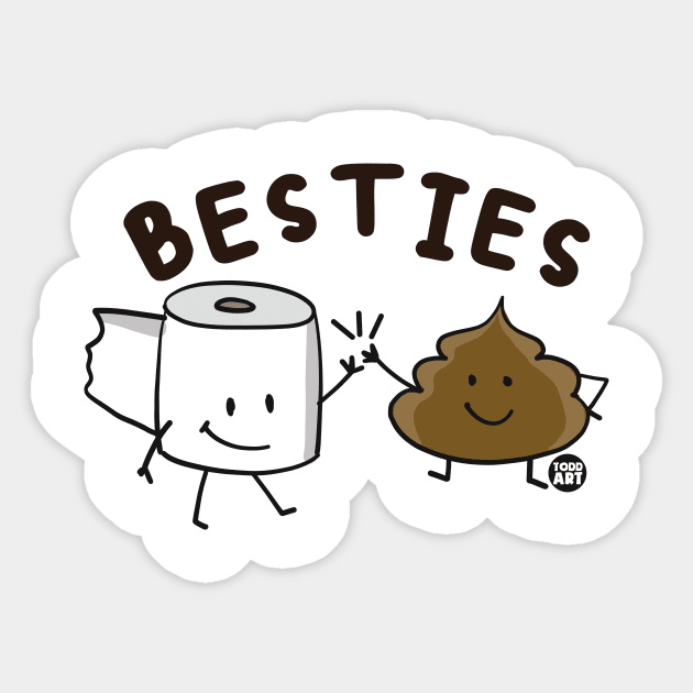 BESTIES POOP TP - Poop - Sticker | TeePublic