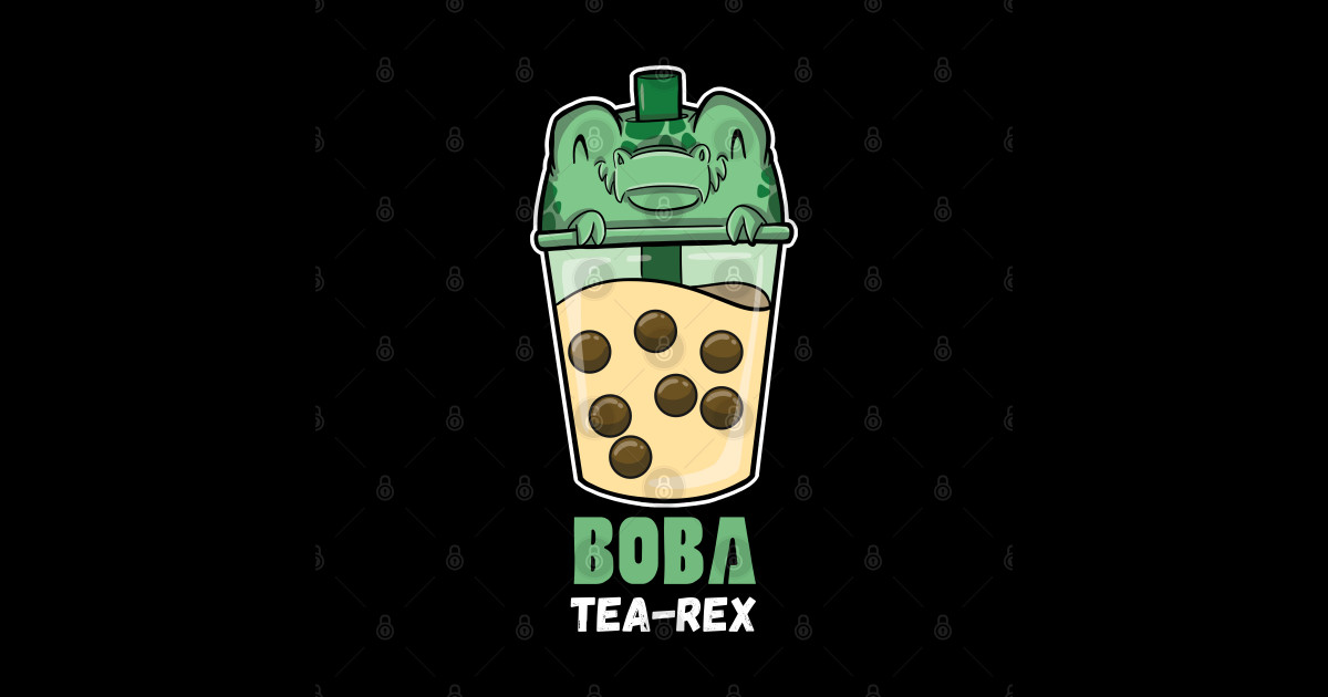 Boba Tea-Rex - Boba Tea - Sticker | TeePublic