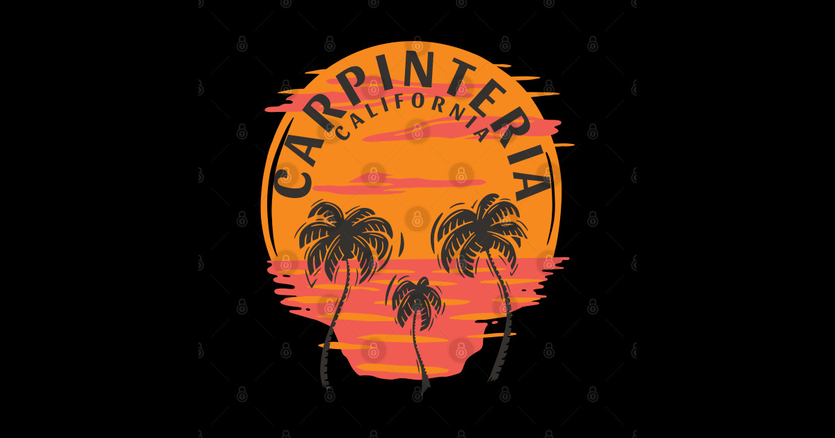 Carpinteria California Sunset Skull and Palm Trees - Hometown Pride ...