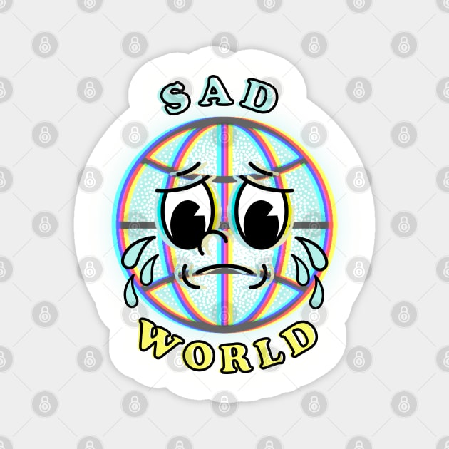 Sad World - Tattoo Style - Magnet | TeePublic