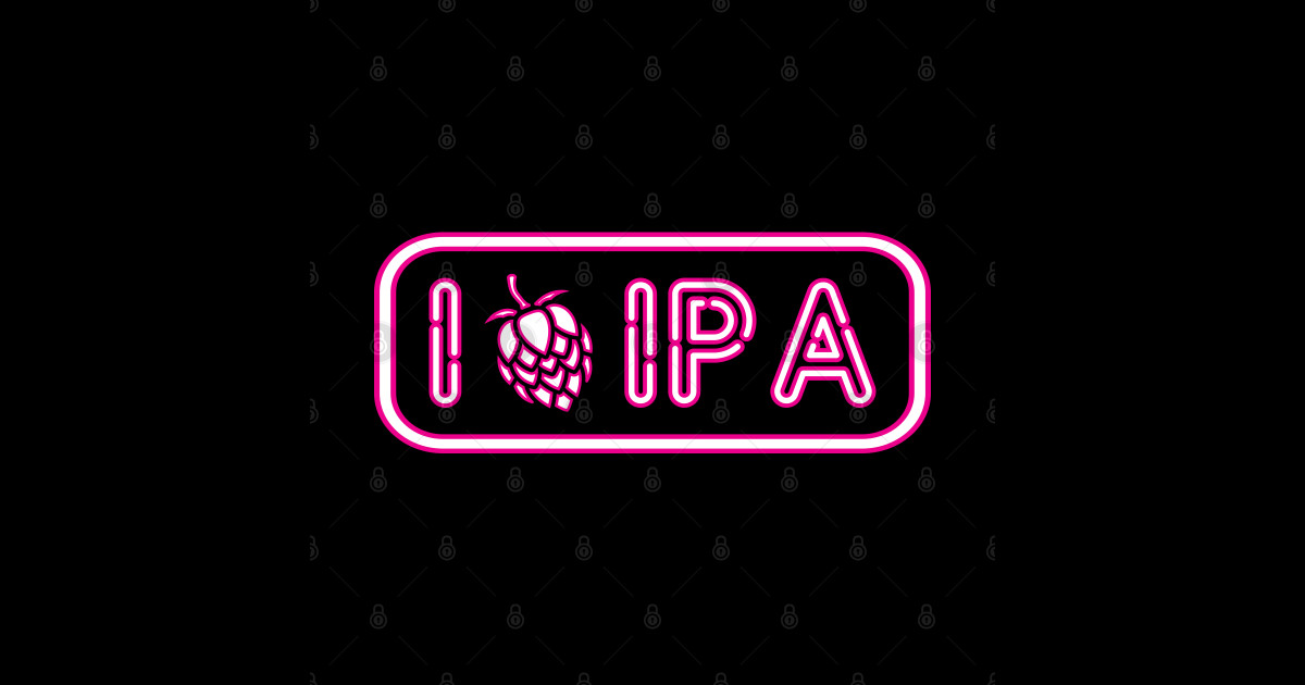I Love IPA Pink Neon Sign - Pink Neon - Sticker | TeePublic
