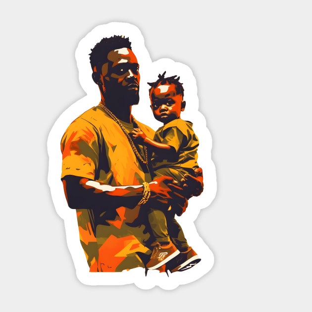 African American Father - African American Dad - Sticker | TeePublic