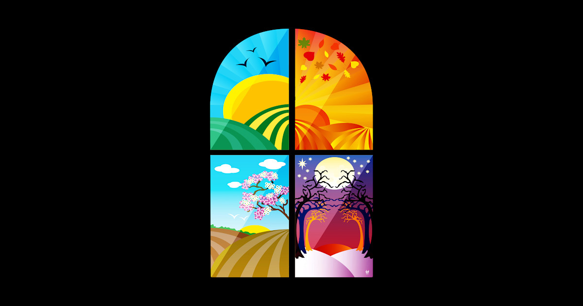 SEASON WINDOWS - Four Seasons - Posters and Art Prints | TeePublic