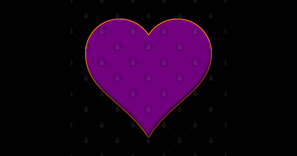Purple heart - Heart - Sticker | TeePublic