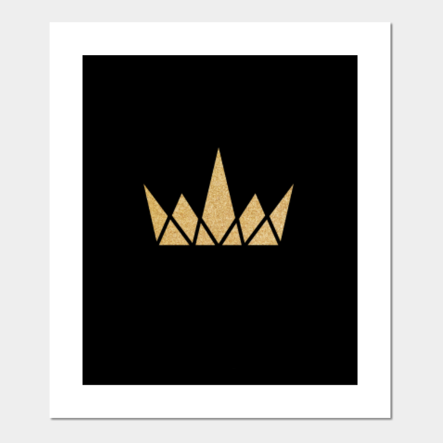 Golden Geometric Shimmering Crown - Gold Crown - Posters and Art Prints ...