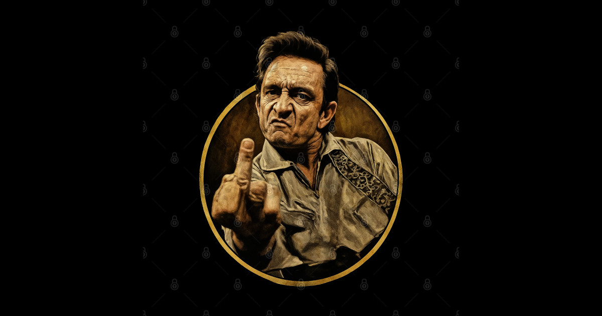 Johnny Cash Flipping The Bird Vintage HD Classic - Johnny Cash Vintage ...