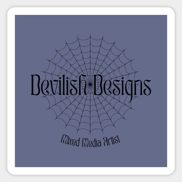 Devilish Designs Logo - Logodesign - Sticker | TeePublic