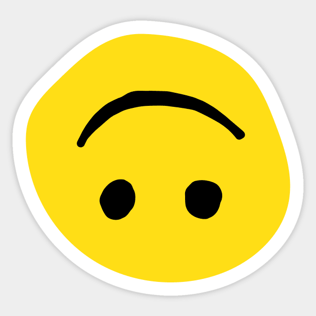 UPSIDE-DOWN FACE - Face Smile - Sticker | TeePublic