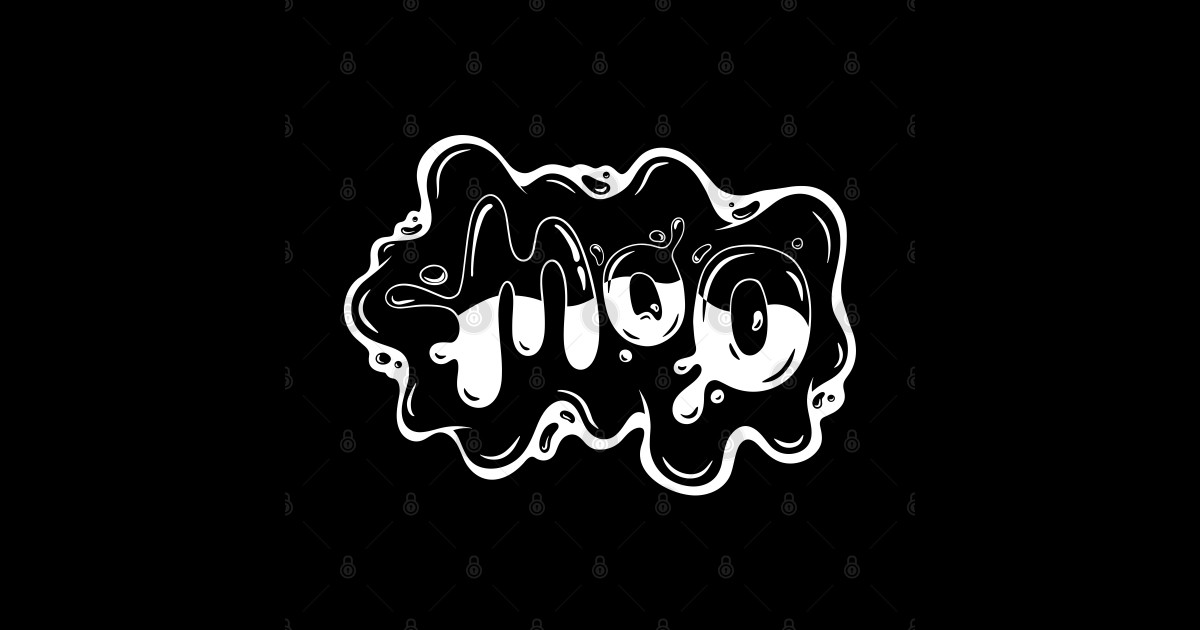 Moo Cow, Milky Typography - Moo Cow - Sticker | TeePublic