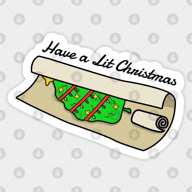 Have a Lit Christmas Tree Blunt - Weed - Sticker | TeePublic