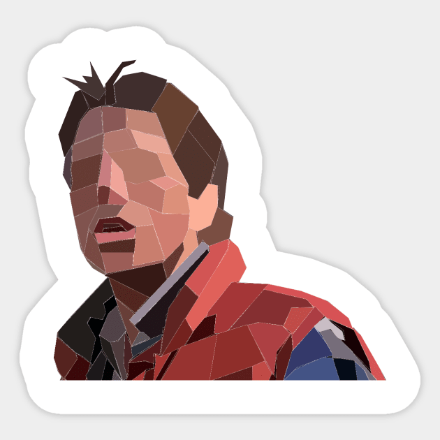 Marty McFly Polygons - Back To The Future - Sticker | TeePublic