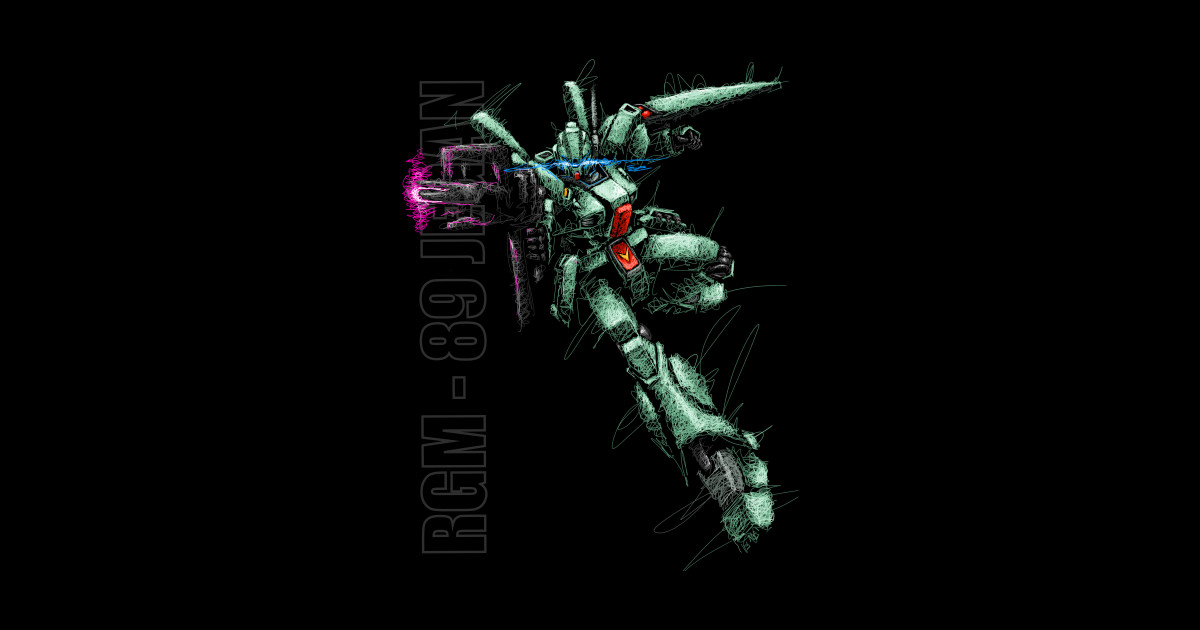 Rgm-89 Jegan - Gundam - Sticker | TeePublic